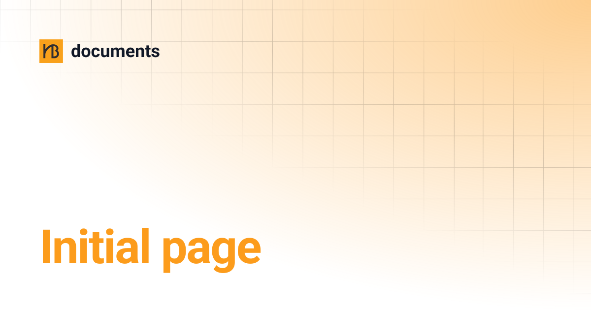Initial page | documents